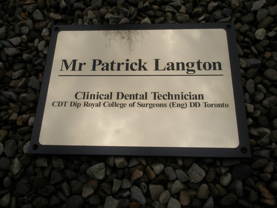 Polished Brass on Perspex mount - Sign Industries