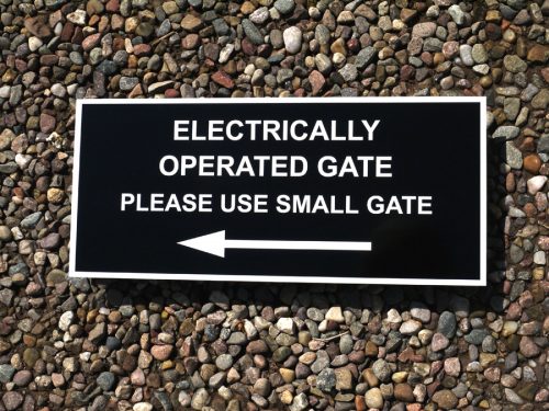 Steel railing sign - Sign Industries