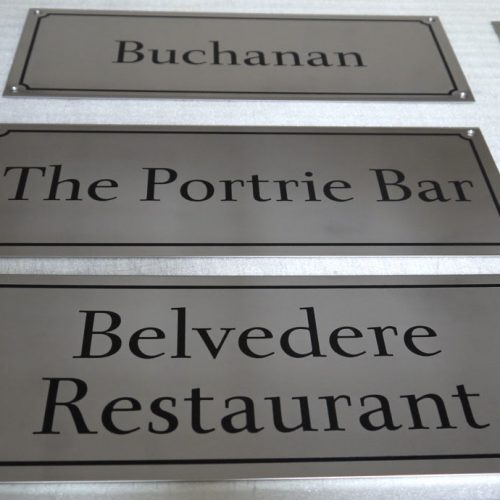 Stainless steel business sign - Sign Industries